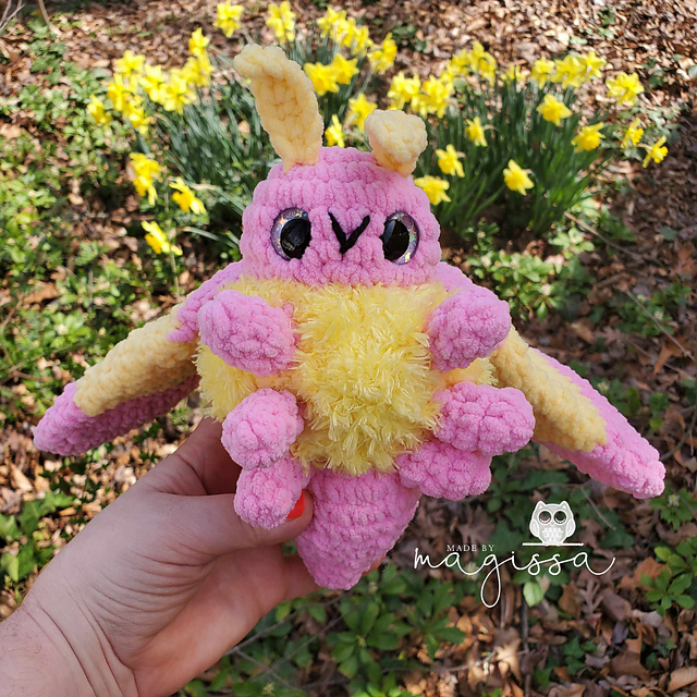 Ravelry: Rosy Maple Moth Plushie pattern by Alissa Maley