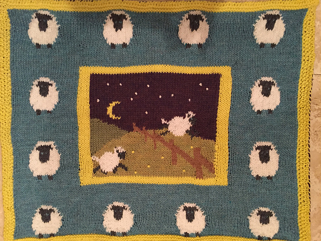 Ravelry: Counting Sheep Baby Blanket pattern by Ali Wilkinson