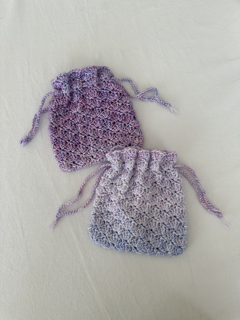 Ravelry: Tiny Treasures Drawstring Bag pattern by Looped With Love AU