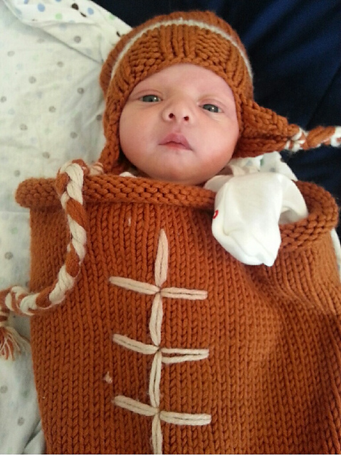 Ravelry: Football Baby Sack and Hat pattern by Alex Jochum