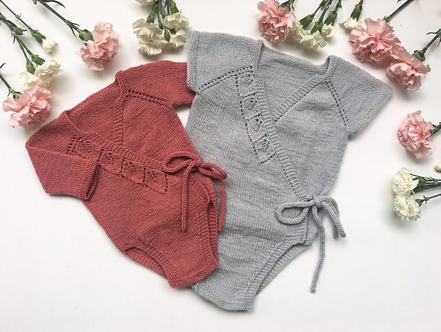 Ravelry: Primavera Wrap Onesie pattern by Anne Dresow