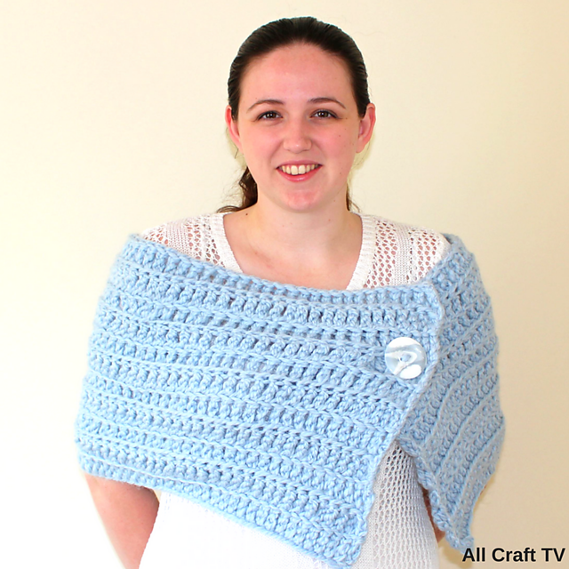Ravelry: Icy Blue Capelet Shawl pattern by All Craft TV