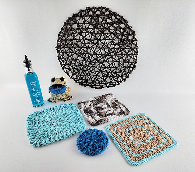 Ravelry: Farm Home Dishcloths and Scrubby Set pattern by D Moyer