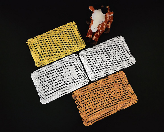 Ravelry: Safari Name and Character Doilies pattern by D Moyer