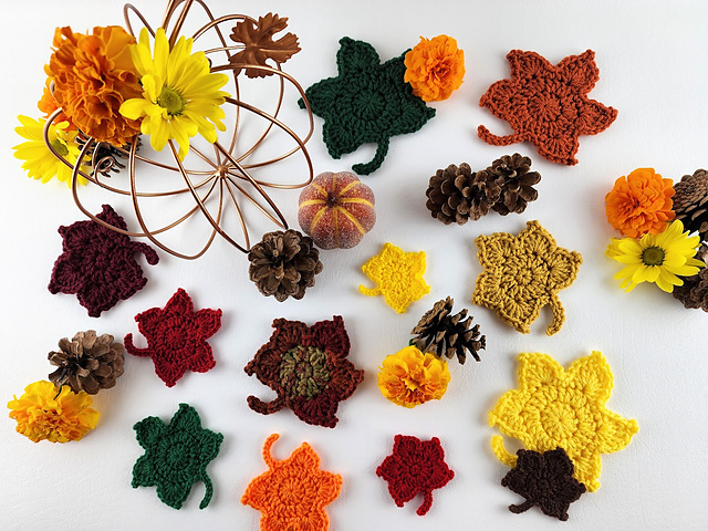 Ravelry: Autumn Maple Leaf Appliques pattern by D Moyer