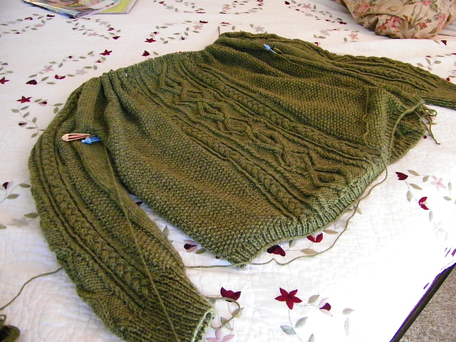 Ravelry: Men's Heavenly Cable Sweater pattern by Lorna Miser