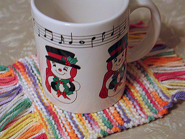 Ravelry: My First Knit Project: A Mug Rug pattern by Workbasket Magazine