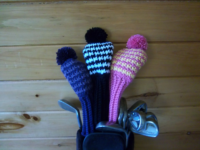 Ravelry: Houndstooth Golf Club Cover pattern by Susan Wilkes-Baker