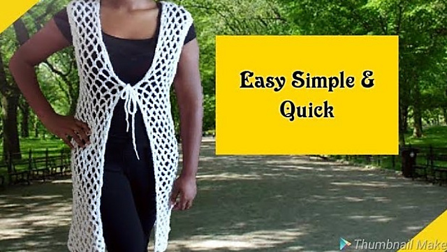 Ravelry: Easy vest for beginners pattern by Littlejohn's Yarn