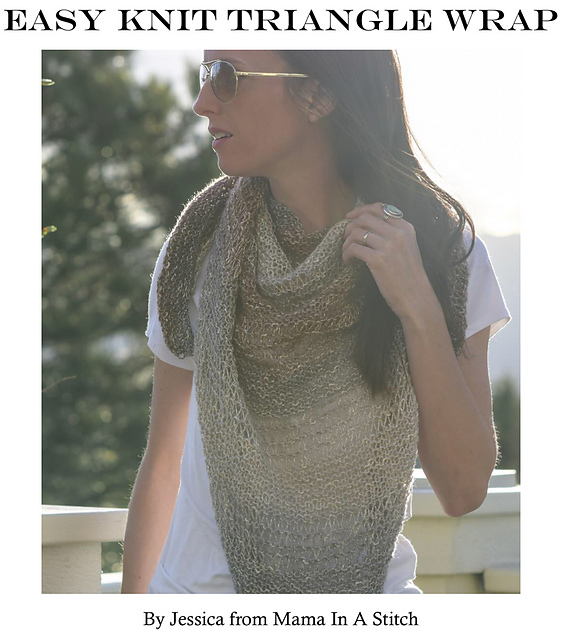 Ravelry: Easy Knit Triangle Wrap pattern by Jessica Reeves Potasz