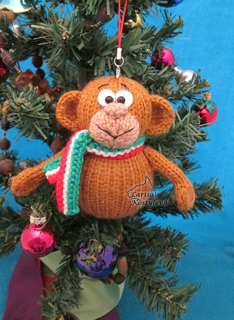 Ravelry: Monkey Christmas decoration pattern by Amigurumi Fair