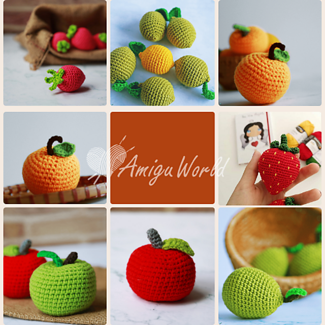 Ravelry: Fruit Keychains pattern by Amigu World