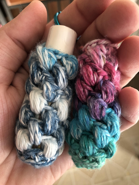 Ravelry: Puff Stitch Chapstick Keychain pattern by Amy Fortin