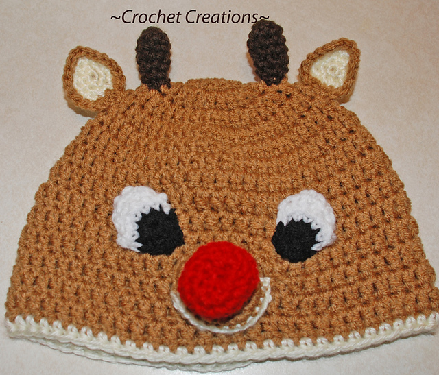 Ravelry: Rudolph Reindeer Child Hat pattern by Amy Lehman
