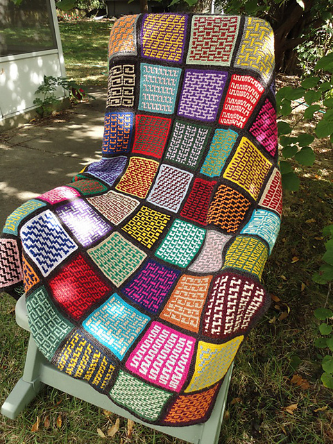 Ravelry: amygwen99's Patchwork Mosaic Afghan