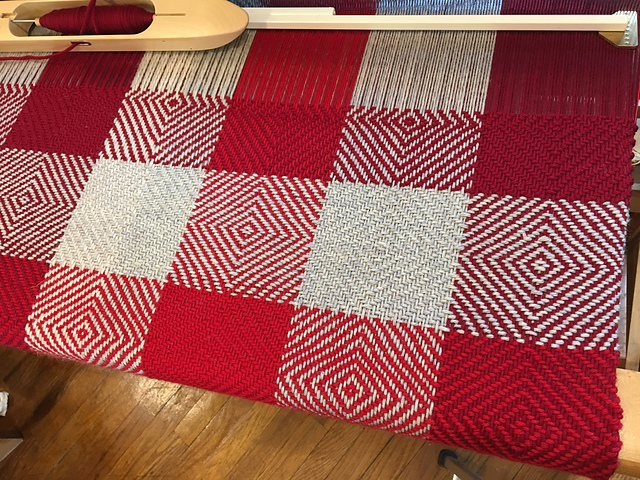 Ravelry: amygwen99's Goose-eye Doubleweave Blanket 3