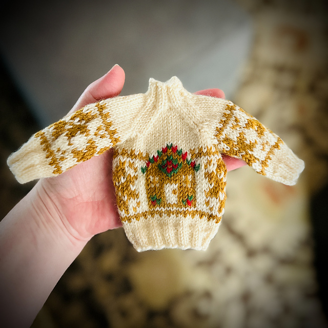 Ravelry: October Gingerbread House Sweater pattern by Amy Munson
