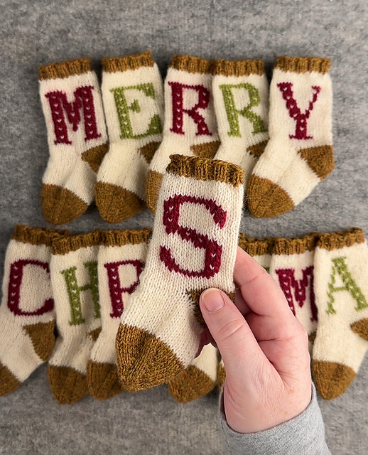 Ravelry: February Letters Stocking pattern by Amy Munson