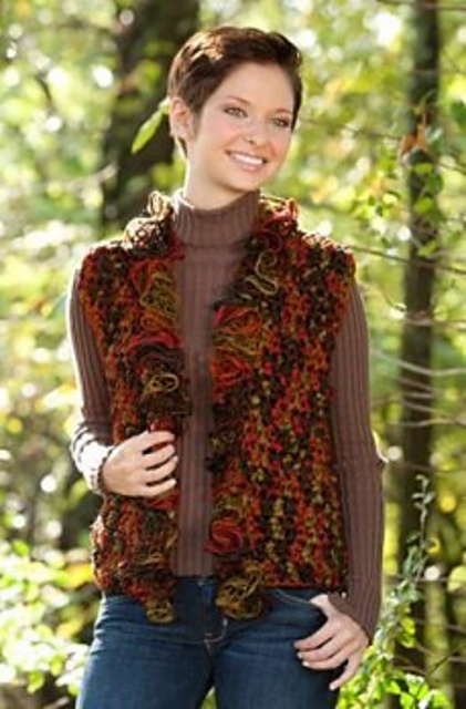 Ravelry: Swing Ruffles Vest pattern by Amy Polcyn