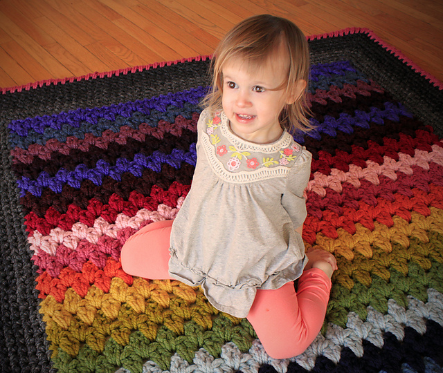 Ravelry: Rainbow Stripes Rug pattern by Diana Burk