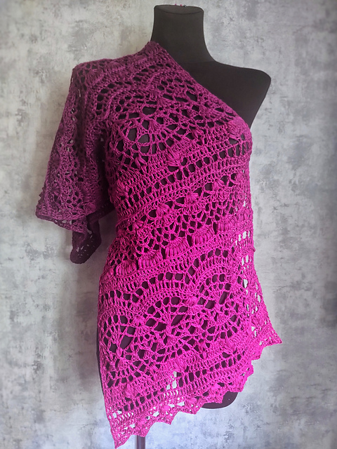 Ravelry: Szal Dzika Orchidea pattern by ananxo handmade