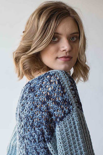 Ravelry: Blue on Blue Sweater pattern by Jane Howorth
