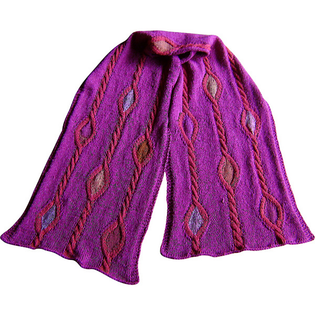 Ravelry: Intarsia Scarf with Eyes pattern by Ane-Karin Pedersen