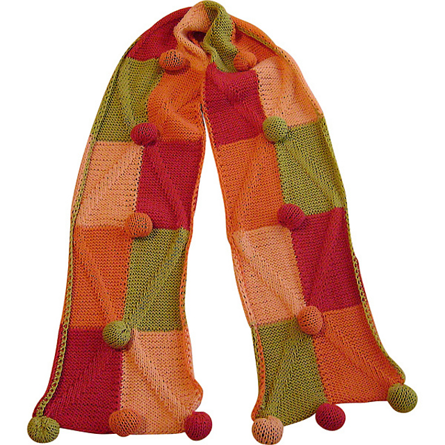 Ravelry: Scarf with balls pattern by Ane-Karin Pedersen