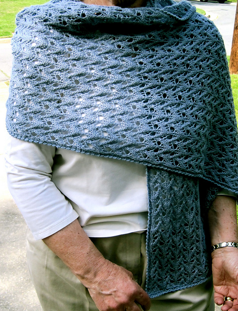 Ravelry: Fjord Lace Wrap pattern by Linda Lehman