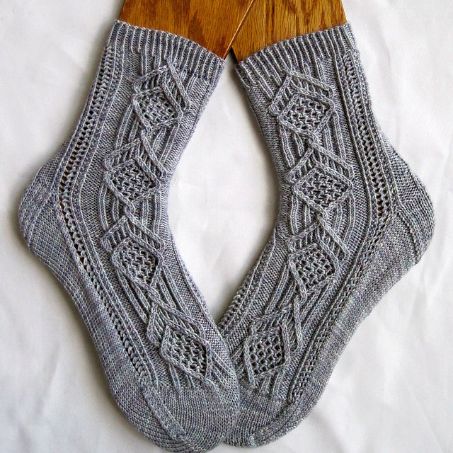 Ravelry: OK Cabled Socks pattern by Linda Lehman