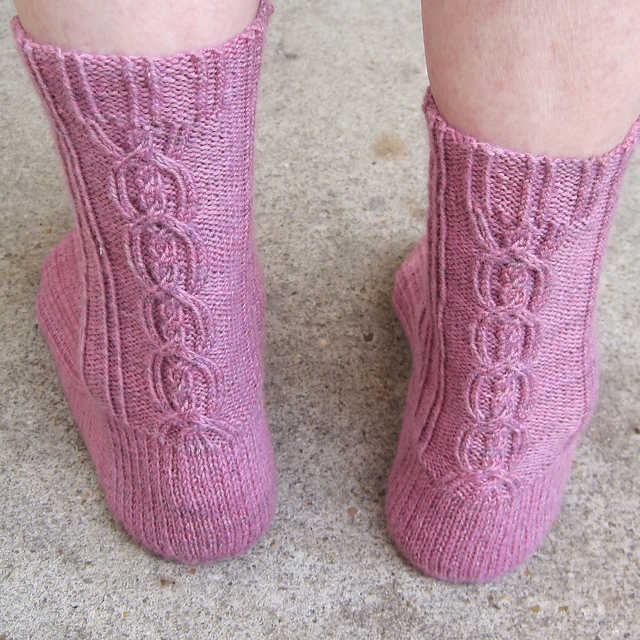 Ravelry: My First Alpine Cable Sock pattern by Linda Lehman