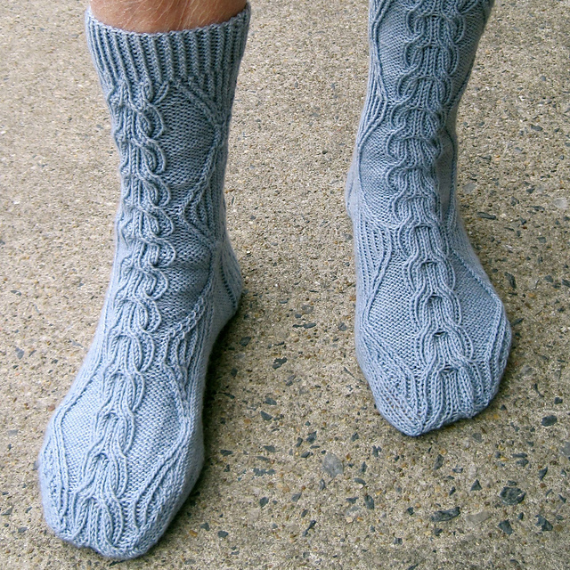 Ravelry: Kinsdale Cabled Socks pattern by Linda Lehman