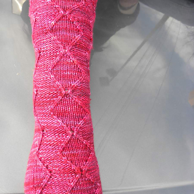Ravelry: Mother's Day Twisted Diamond Socks pattern by Linda Lehman