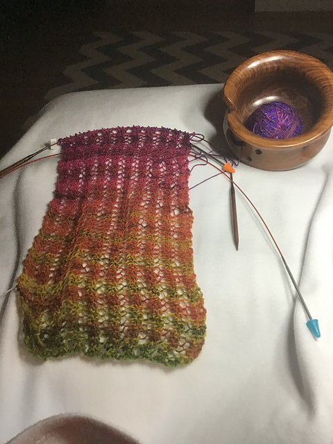 Ravelry: angelaknitsnow's One Row Lace Scarf