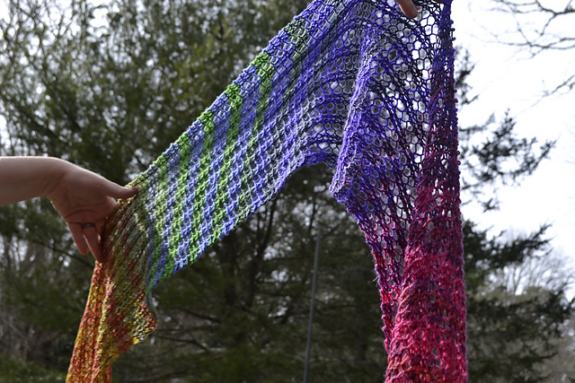 Ravelry: angelaknitsnow's One Row Lace Scarf