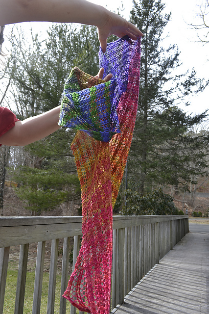 Ravelry: angelaknitsnow's One Row Lace Scarf