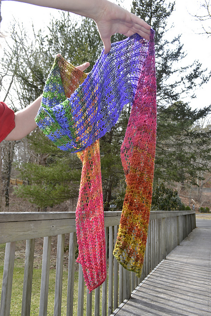 Ravelry: angelaknitsnow's One Row Lace Scarf