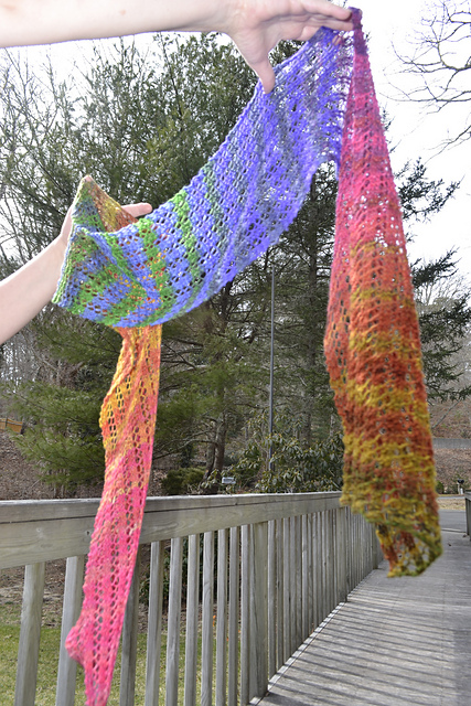 Ravelry: angelaknitsnow's One Row Lace Scarf