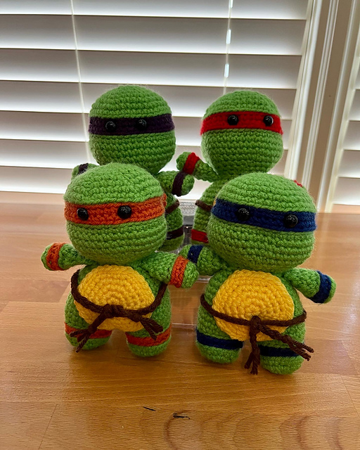 Ravelry: Ninja Turtle Plushies pattern by Angie Yi