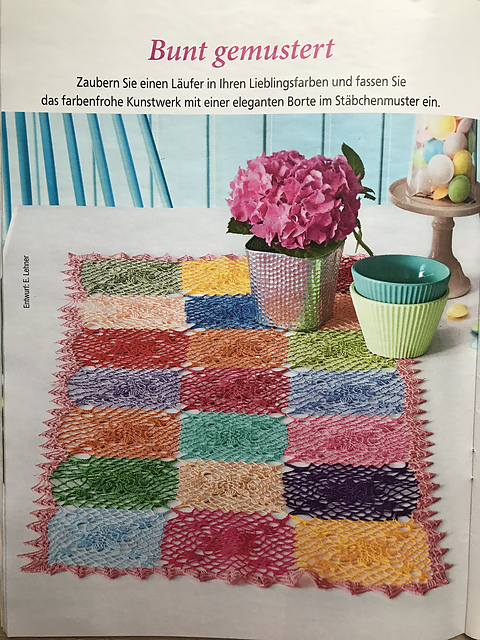 Ravelry: Bunter Patchwork-Läufer pattern by E. Lehner