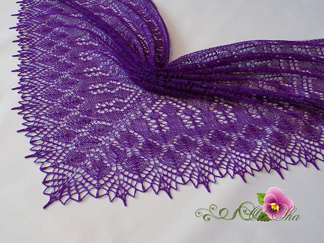 Ravelry: Shawl Starfall pattern by Olga Bochkareva