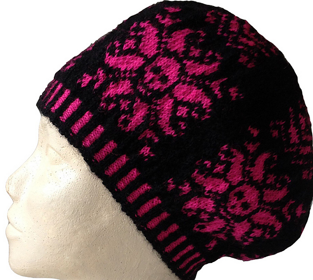 Ravelry: Death skull in pink pattern by Ann Duroj