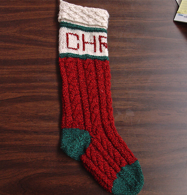 Ravelry: Christmas Cables Stocking pattern by Mary Dominski