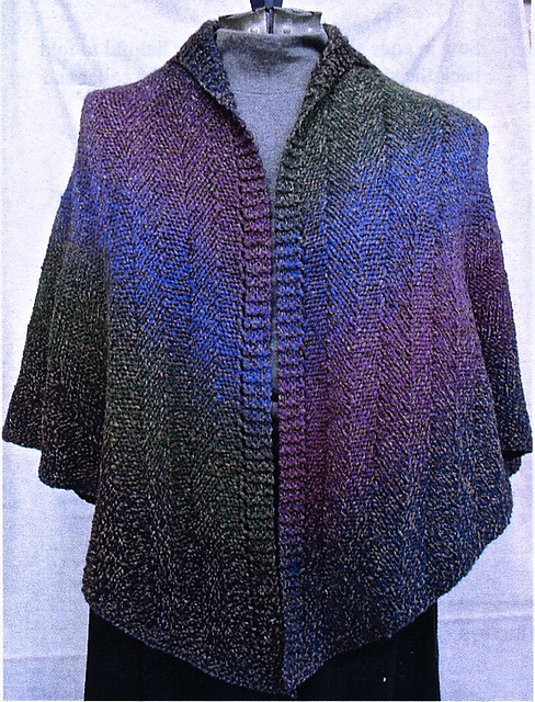 Ravelry: Warm Shawl in Evening Colorflow Rag pattern by Anne Bosch