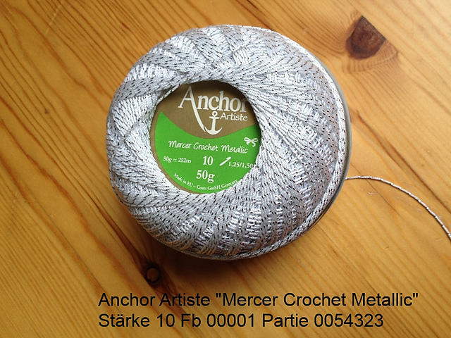 Ravelry: Anchor Artiste Mercer Crochet Metallic 10