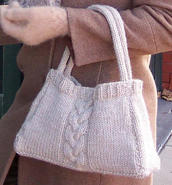 Ravelry: Cabled Wool Purse pattern by Karen Roark