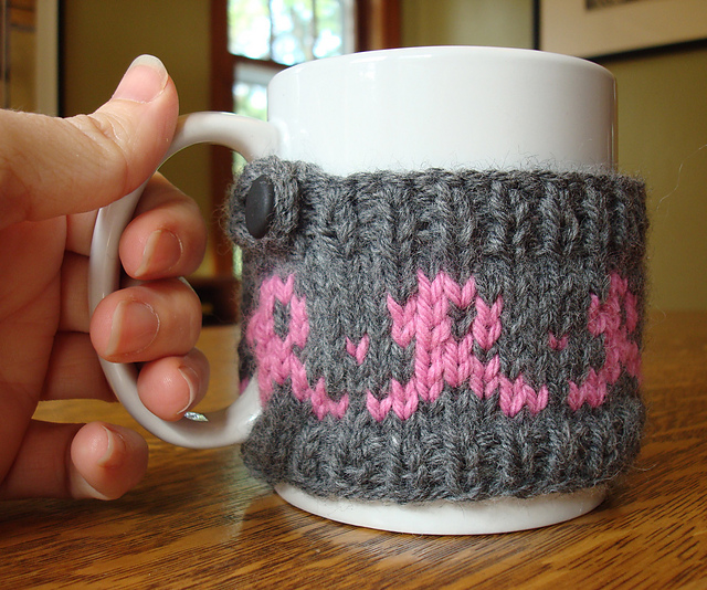 Ravelry: "Knit for the Girls" Coffee Snuggie pattern by Karen Roark