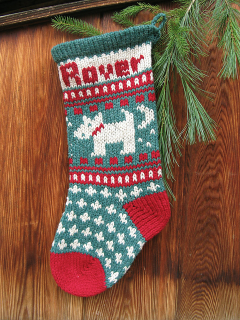 Ravelry: Pet DOG Christmas Stocking pattern by Annie's Woolens