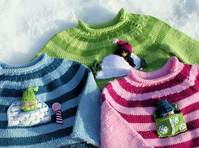 Ravelry: Buddy Sweaters {includes 3 variations} pattern by annypurls