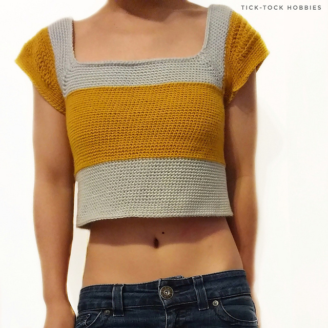 Ravelry: LENA Crop Tee pattern by June Cheung